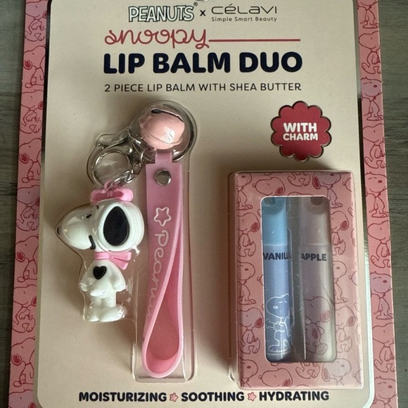 Celavi | Makeup | Peanuts X Clavi Snoopy Lip Balm Duo With Charm Pink ...